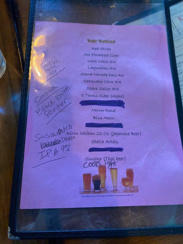 Menu at Kin Khao Thai Eatery restaurant, Crescent City