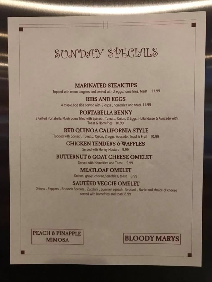 Menu at The Boondocks restaurant, Berkley
