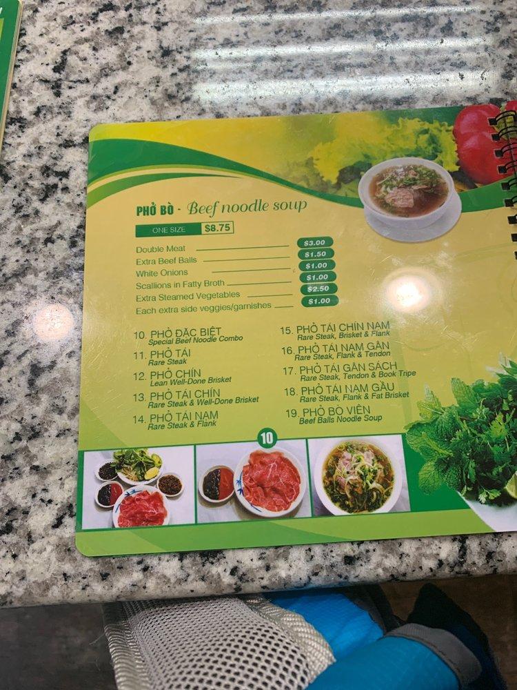 Menu at Pho Viet restaurant, Columbia, Two Notch Rd