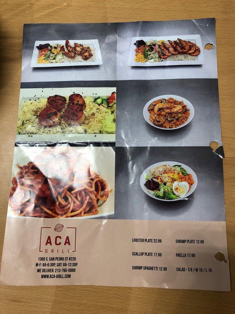 Menu at Aca Grill BBQ, Los Angeles, San Pedro St