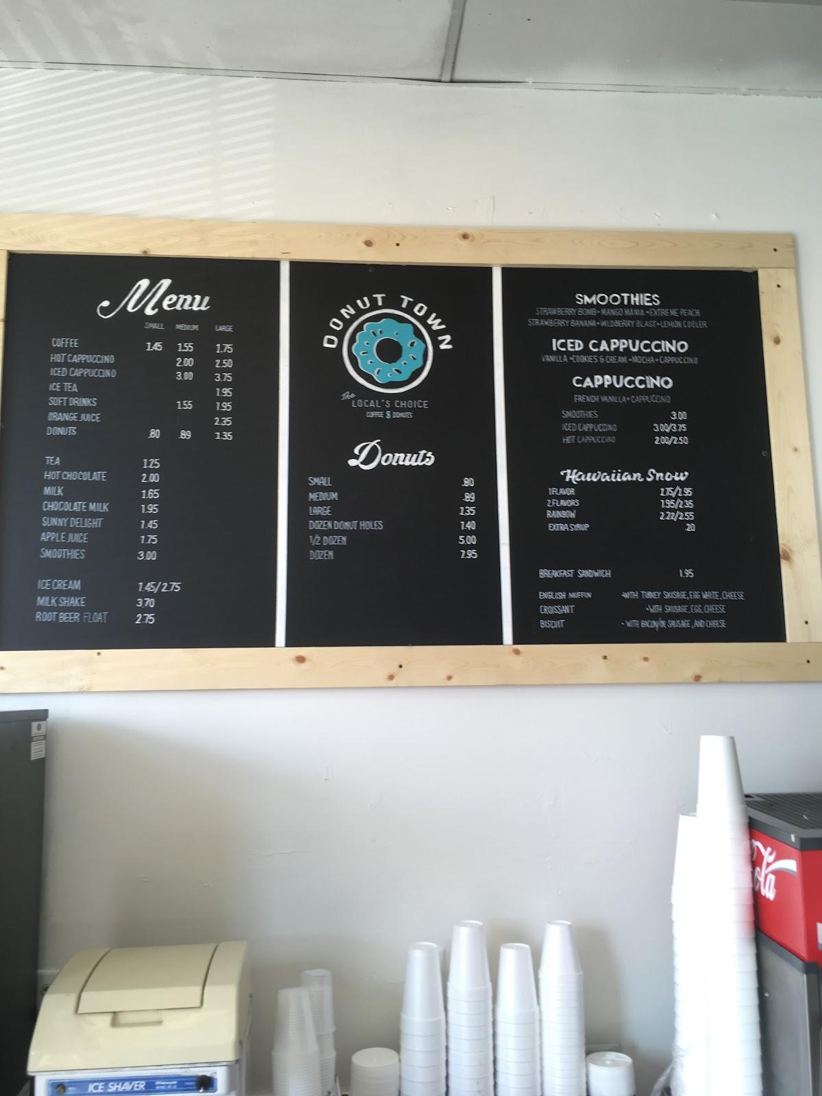Menu at Donut Town Highland, Highland, Church St # A4