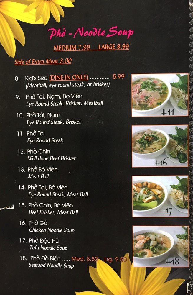 Menu at Pho 102 restaurant, Tumwater, Littlerock Rd SW #113B