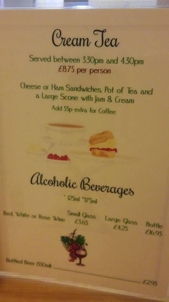 Menu at The Coffee Bean cafe, Lytham Saint Annes