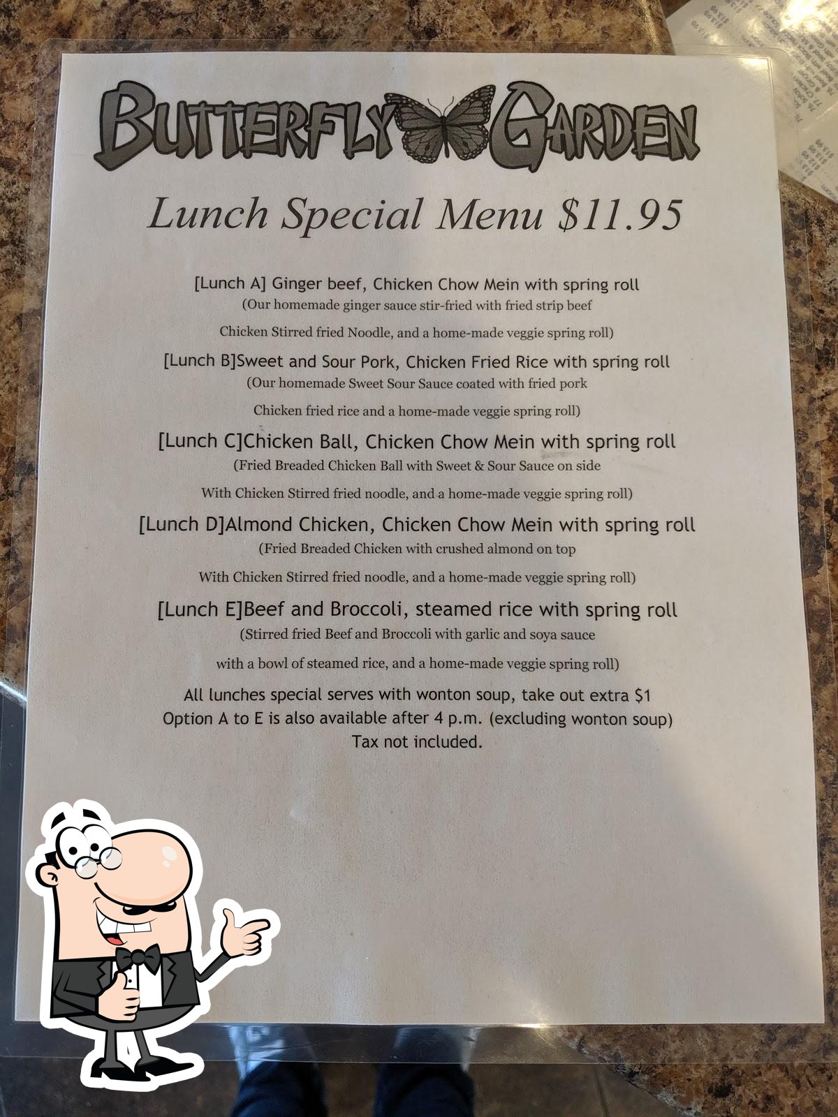 Butterfly Garden, Cranbrook - Restaurant menu, prices and reviews