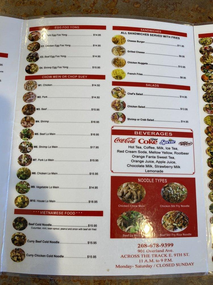 Menu at China First restaurant, Burley, 901 Overland Ave