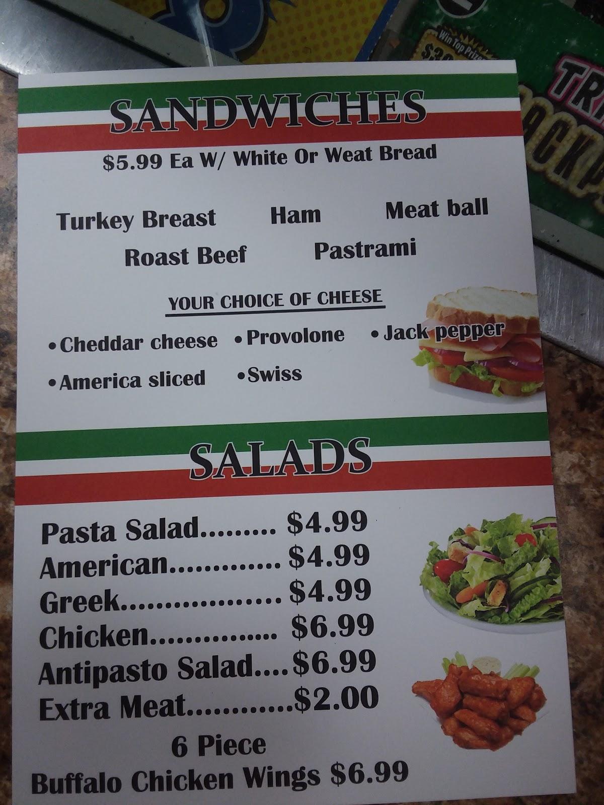 Menu at Crest Foods Liquor restaurant, El Cajon