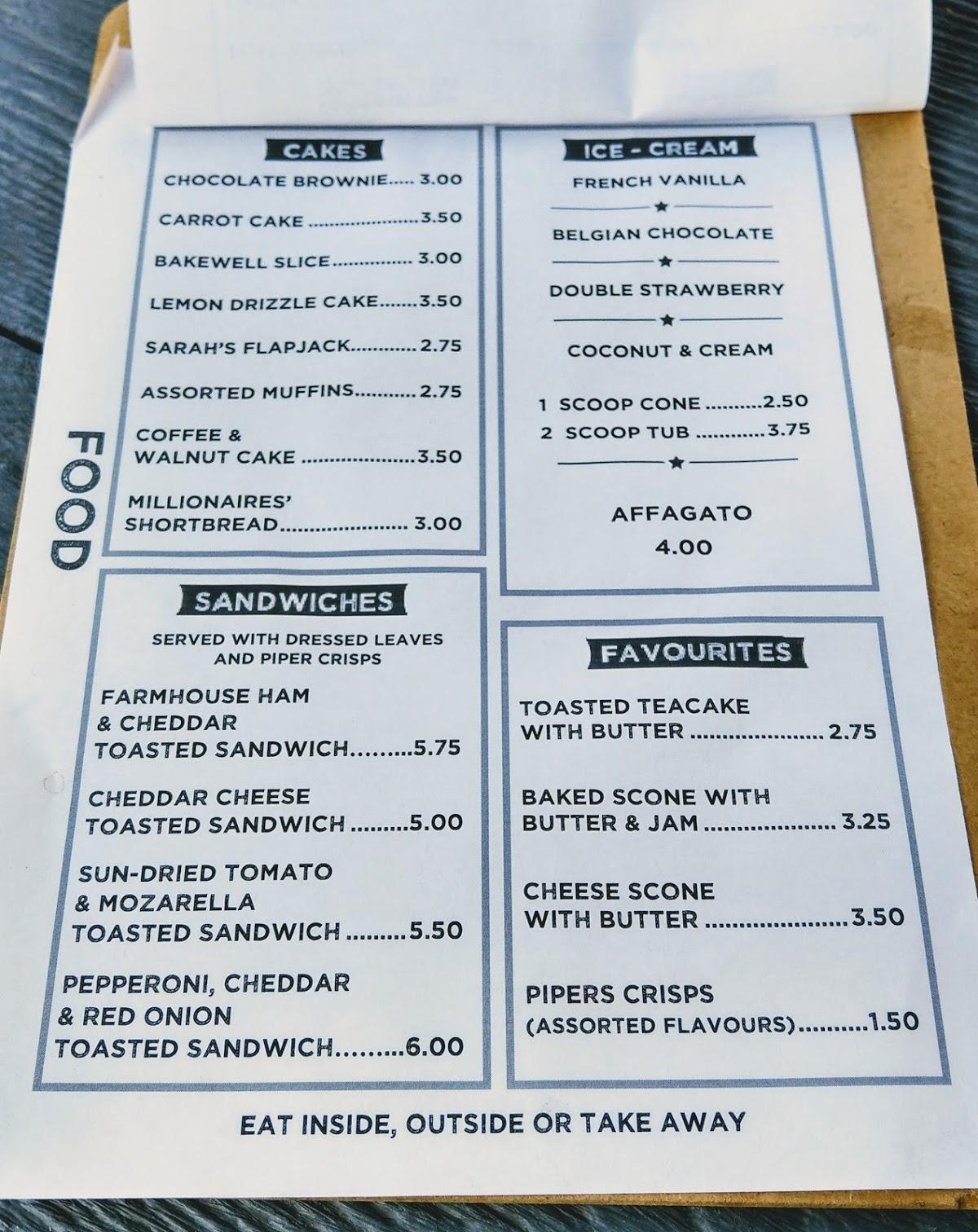 Menu at Flo & Joe pub & bar, Wells-next-the-Sea