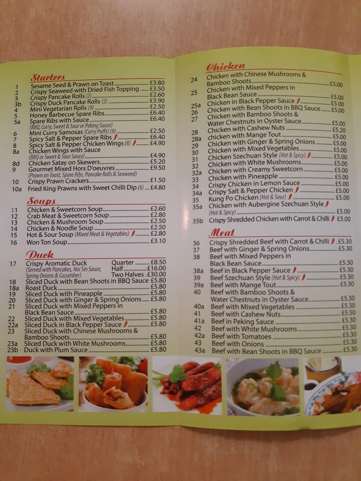 Menu at The Happy Chef Chinese fast food, Seaford
