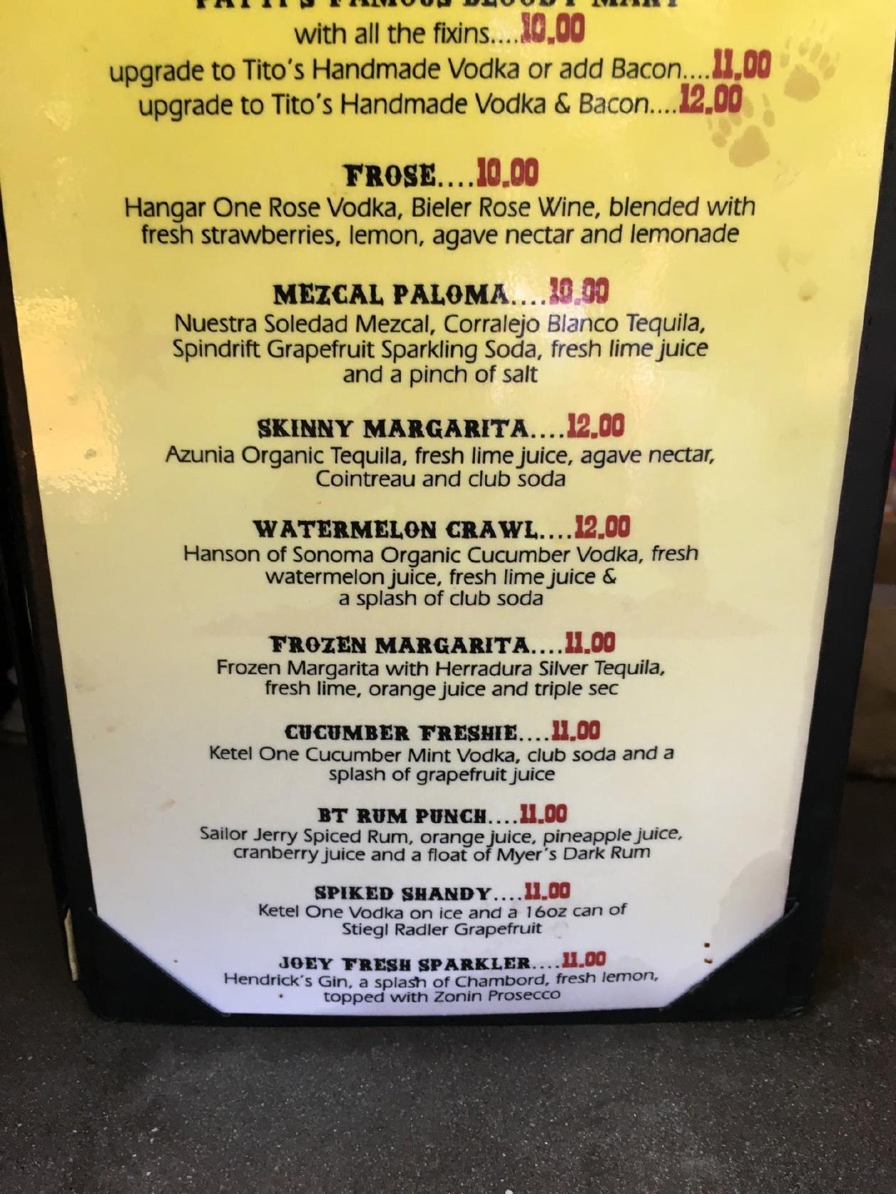 Menu at Bridgetender Tavern and Grill pub & bar, Tahoe City