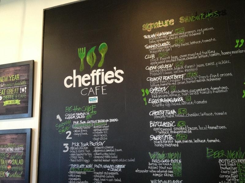 Menu at Cheffie's Cafe, Memphis, 483 High Point Terrace