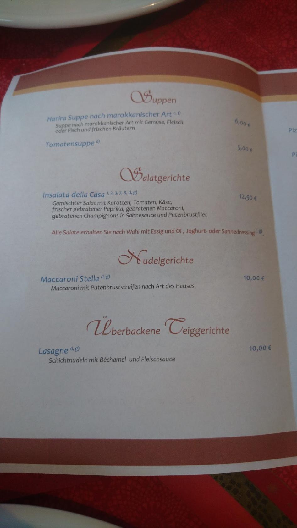Speisekarte von Hotel Restaurant Stella - Netphen, Netphen