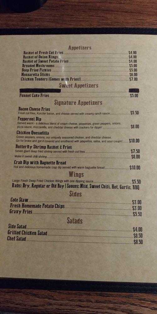 Menu at The Copper Still Pub & Grill, Martinsburg