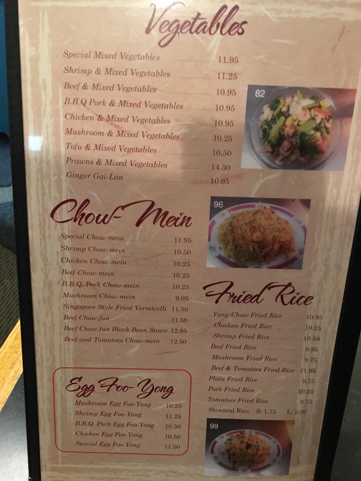 Menu at Hong Kong Boys Restaurant, Mission