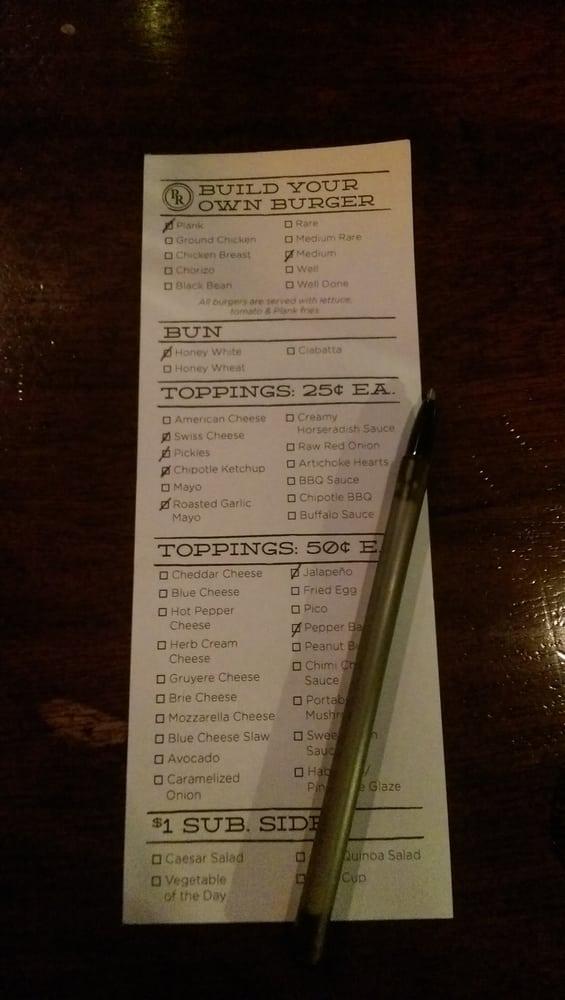 Menu at Plank Road Tavern pub & bar, Lakewood