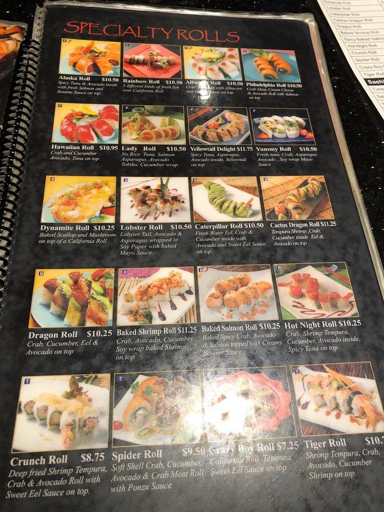 Menu at Mika Sushi restaurant, Camarillo