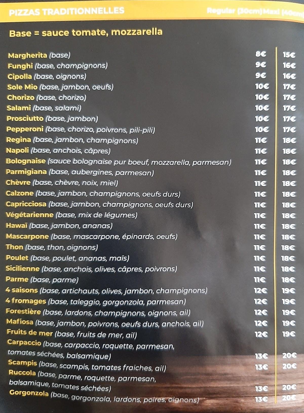 Menu at Crispy Pizza, Ramillies