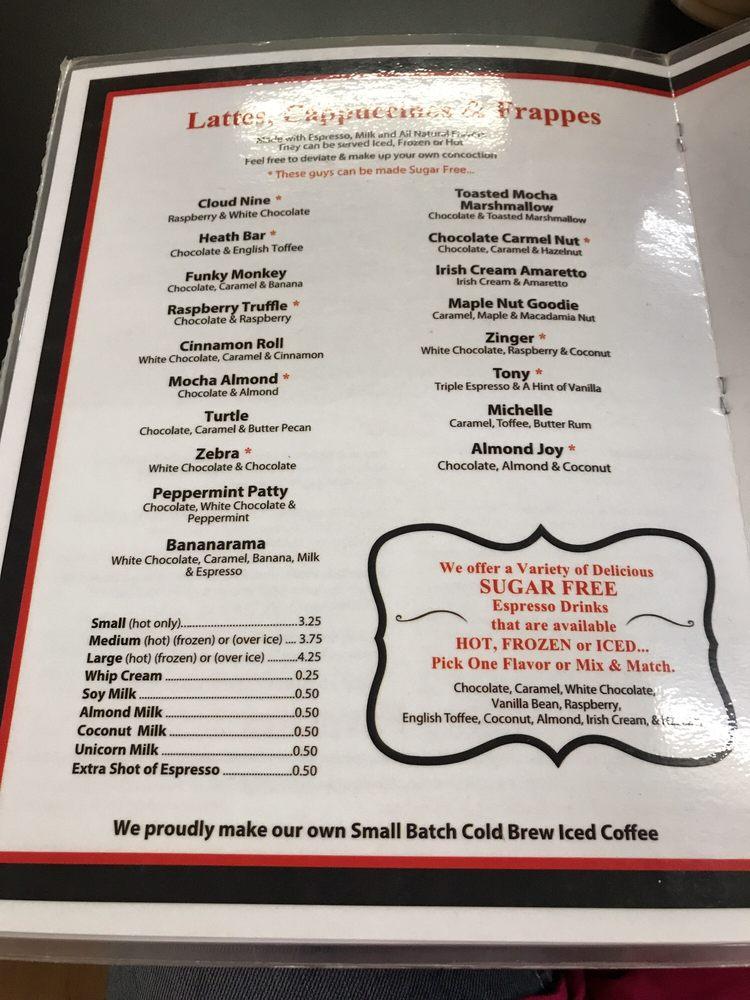 Menu at Boji Stone Café Coffee House & Bookstore, Chillicothe