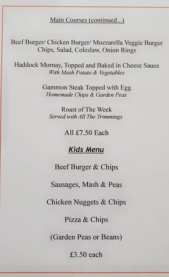 Menu at The Brown Cow pub & bar, Pontefract, Pontefract Rd