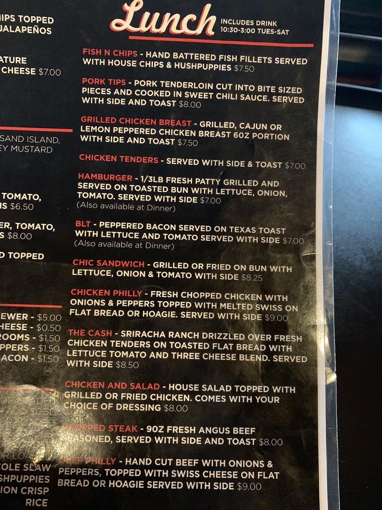 Menu at Ro's Grille restaurant, Athens, 126 N Jefferson St