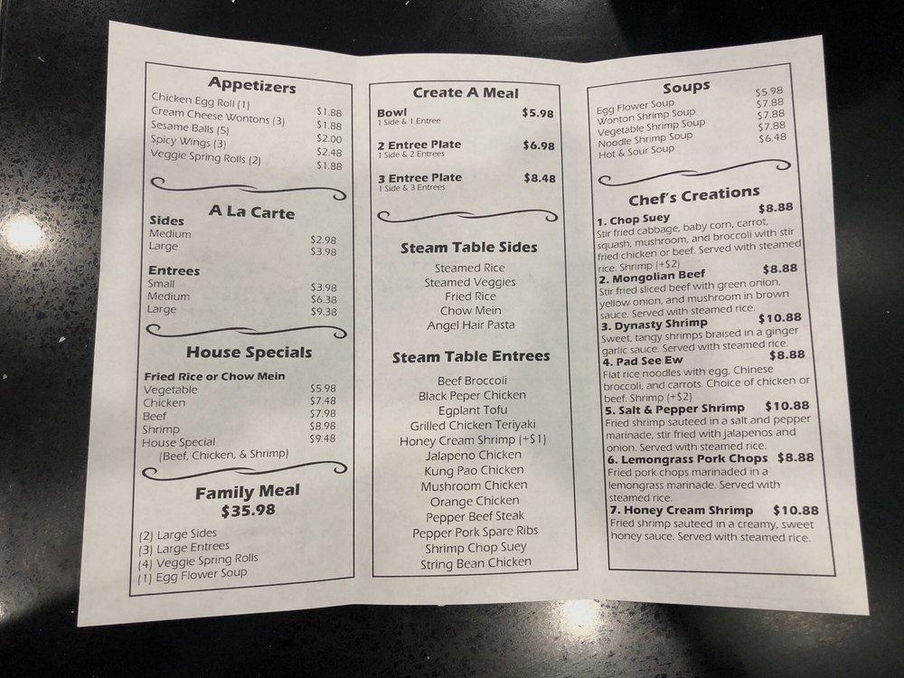 Menu at Ho Won Express restaurant, Vista