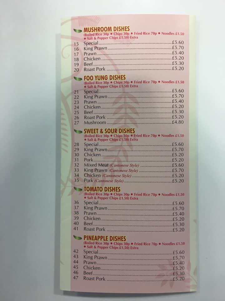 Menu at Canton Kitchen fast food, Bridlington
