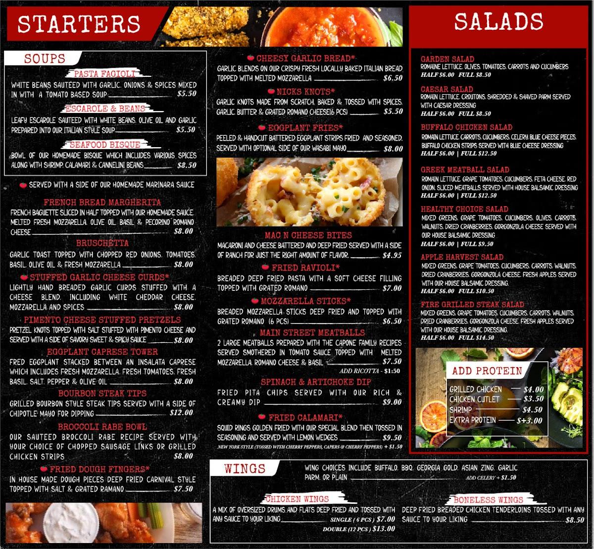 Menu at Capone's Pizza Bar Rt. 80, North Branford