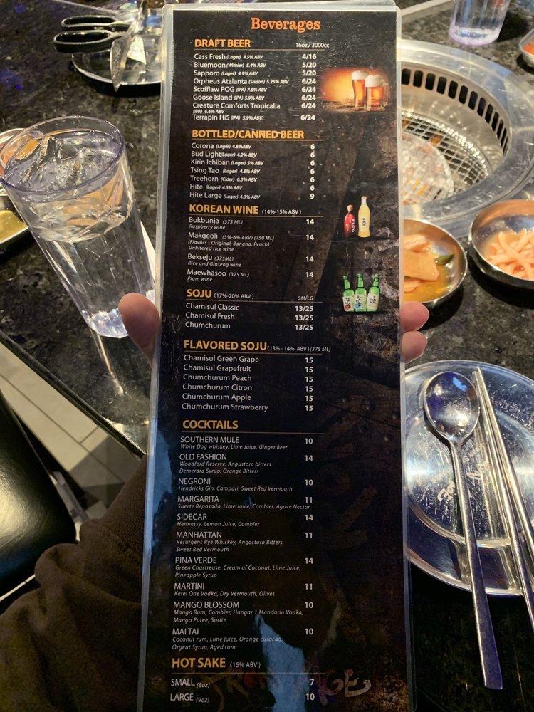 Menu at Iron Age Korean Steakhouse - Sandy Springs, Sandy Springs ...