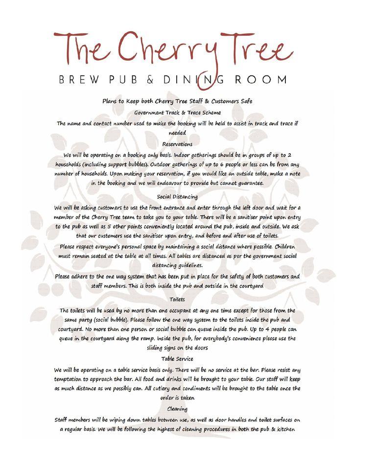 Menu at Cherry Tree pub & bar, Wakefield