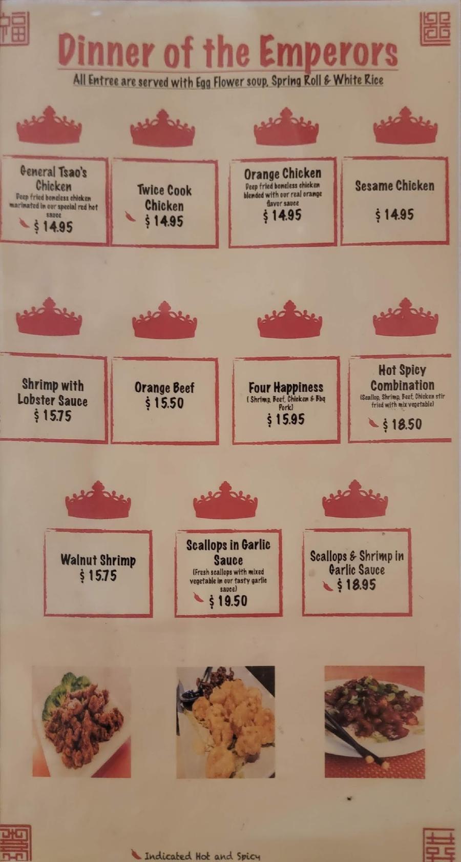 Menu at Kwan's Sampan Restaurant, Mesa