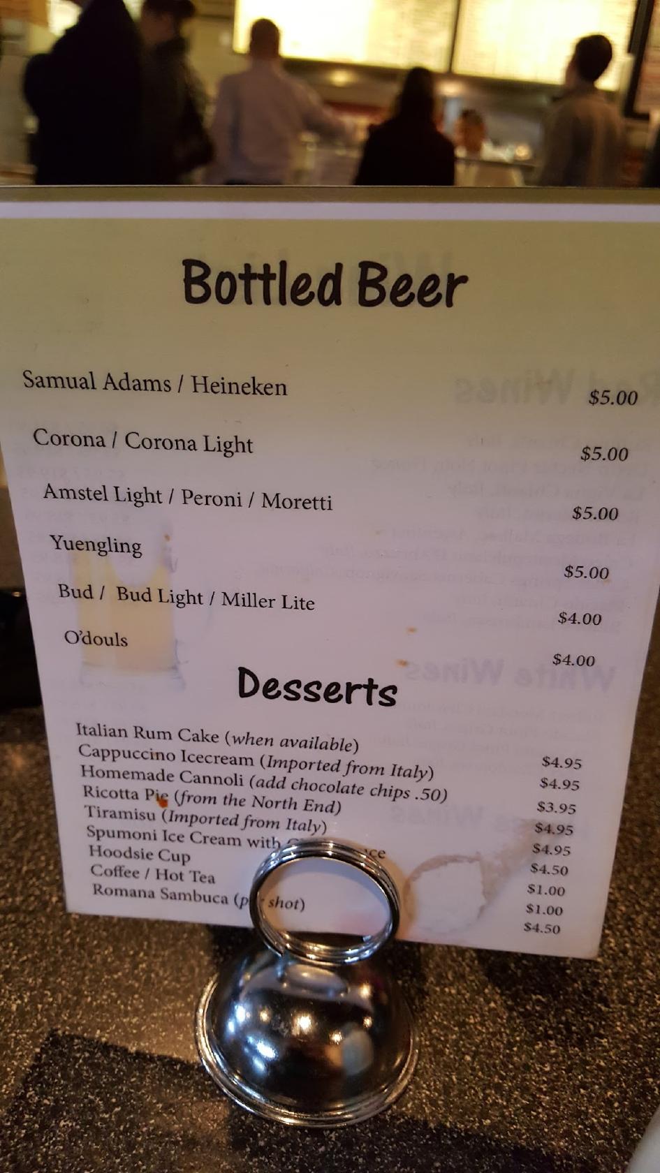 Menu at Linguine's Italian Eatery restaurant, Marlborough