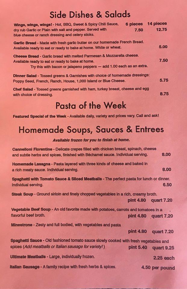 Menu at Nalivka's Original Pizza Kitchen pizzeria, Havre