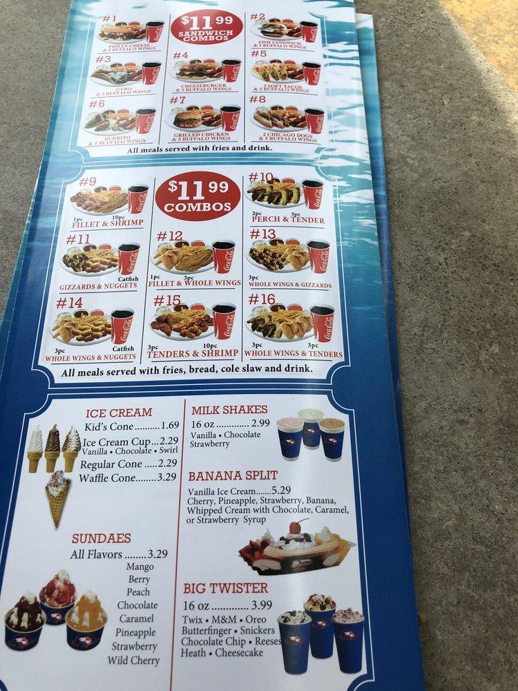 Menu at red snapper fish & chicken restaurant, Hapeville
