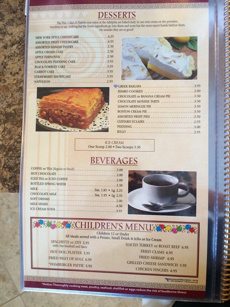 Menu at Adelphia Cafe, North Haven