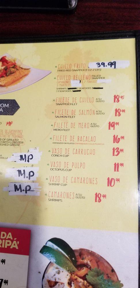 Menu at El Cilantrillo Restaurant, Orlando, S Semoran Blvd