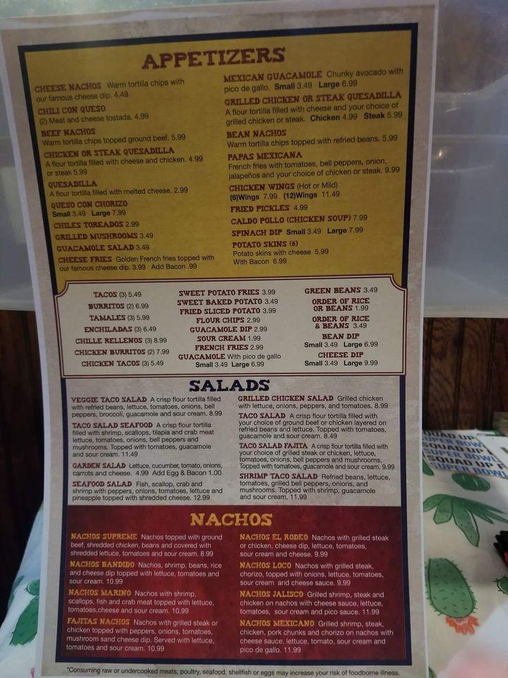 Menu at El Rodeo Grande restaurant, Prestonsburg