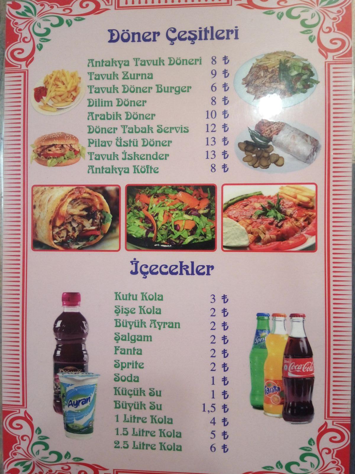 Carta de HATAY TOPRAK DÖNER, Mersin