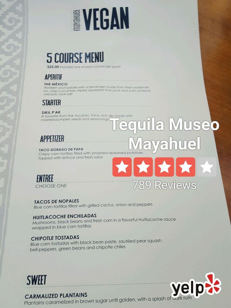 Menu at Mayahuel pub & bar, Sacramento