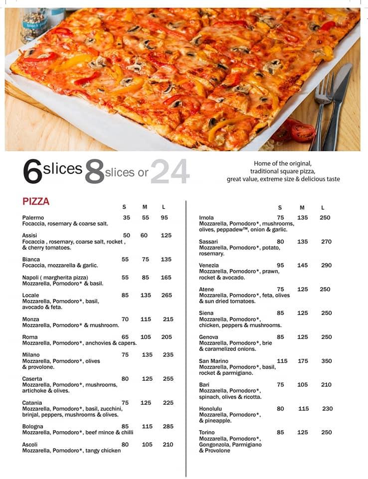 Menu at Nonna's Italian Kitchen Umhlanga restaurant, Durban