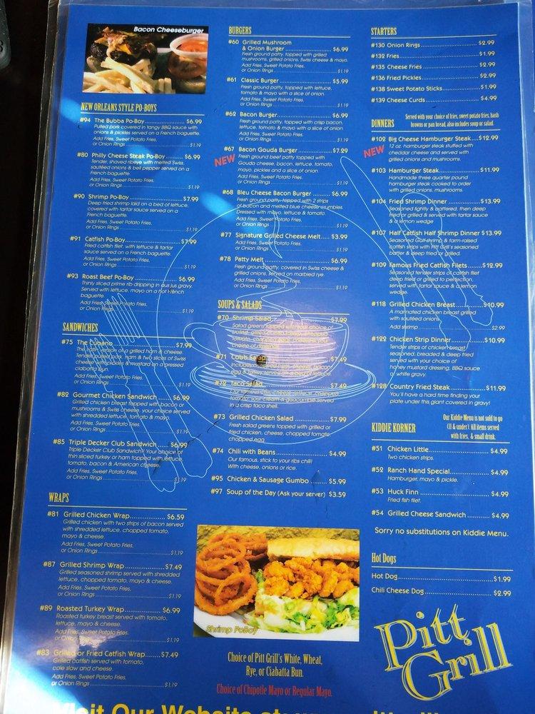 Carta del restaurante Pitt Grill - Alexandria, Alexandria