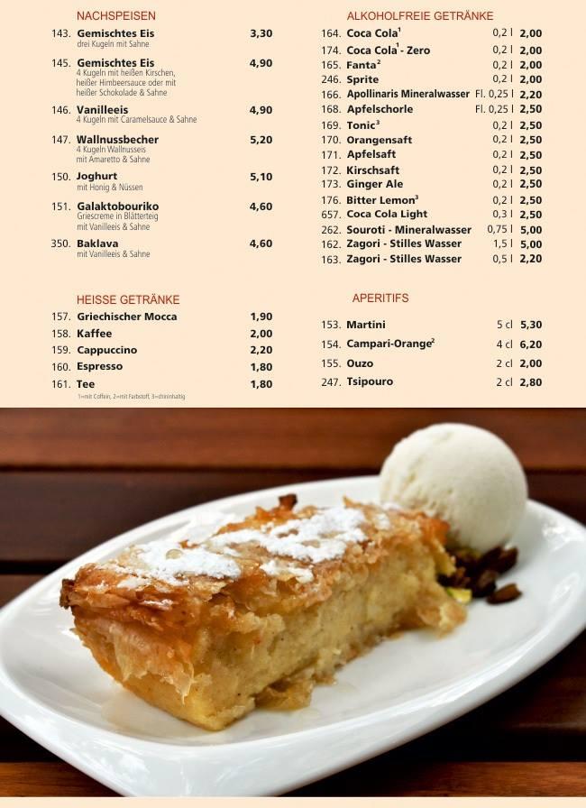 Menu at Restaurant Hermes, Düsseldorf, An d. Vehlingshecke 60