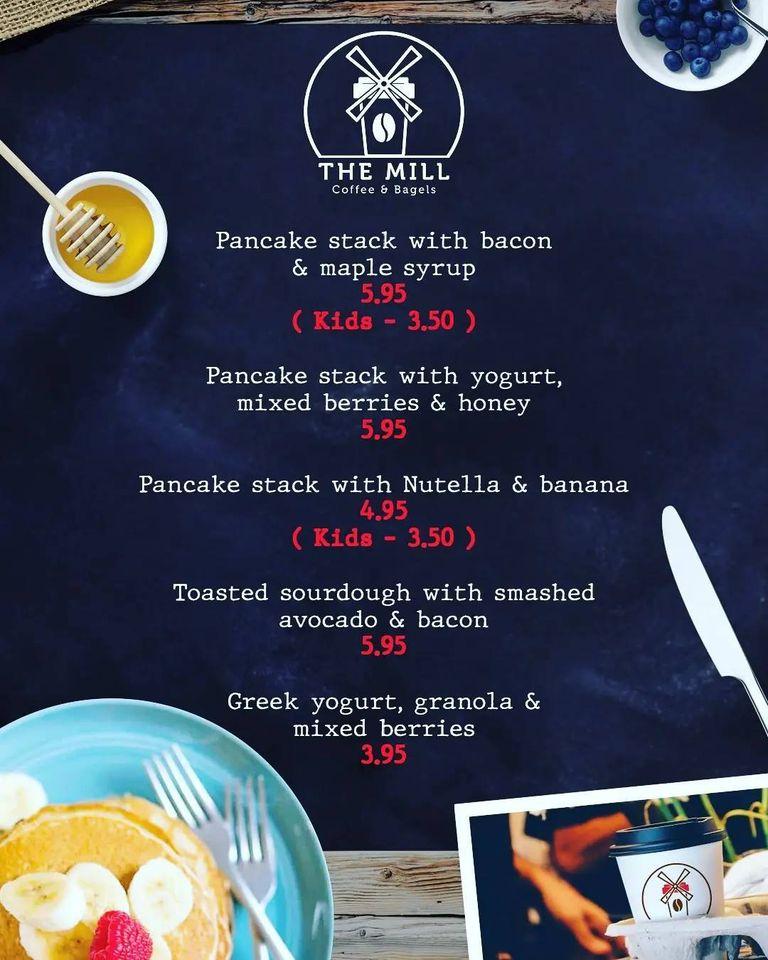 Menu at The Mill restaurant, Lurgan