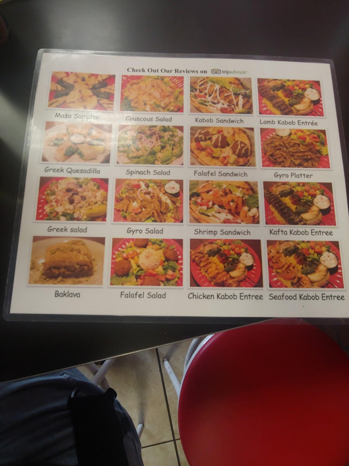 Menu at RB Kabob & Grill restaurant, Rehoboth Beach