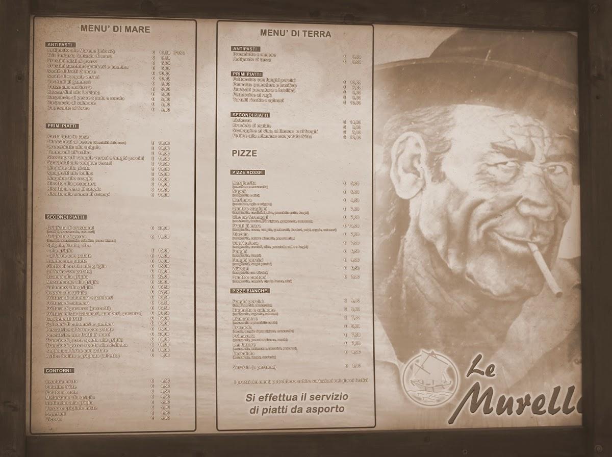 Menu da Ristorante Le Murelle, Montalto Marina