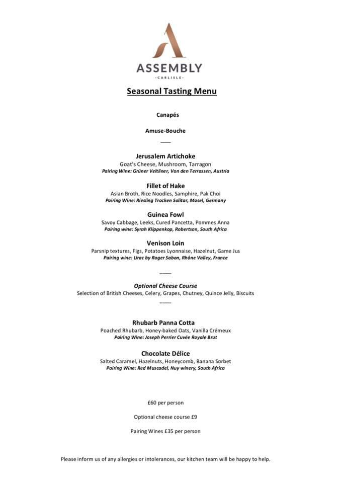 Menu at Rickerby Retreat Bar, Carlisle