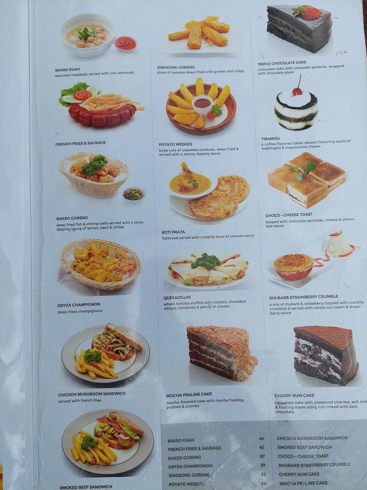 Menu at Congo Gallery & Cafe, Bandung