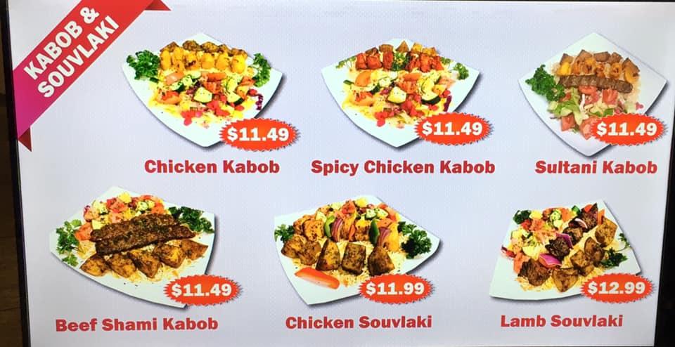 Menu at Nora Shawarma and Kebab (College St.) restaurant, Toronto