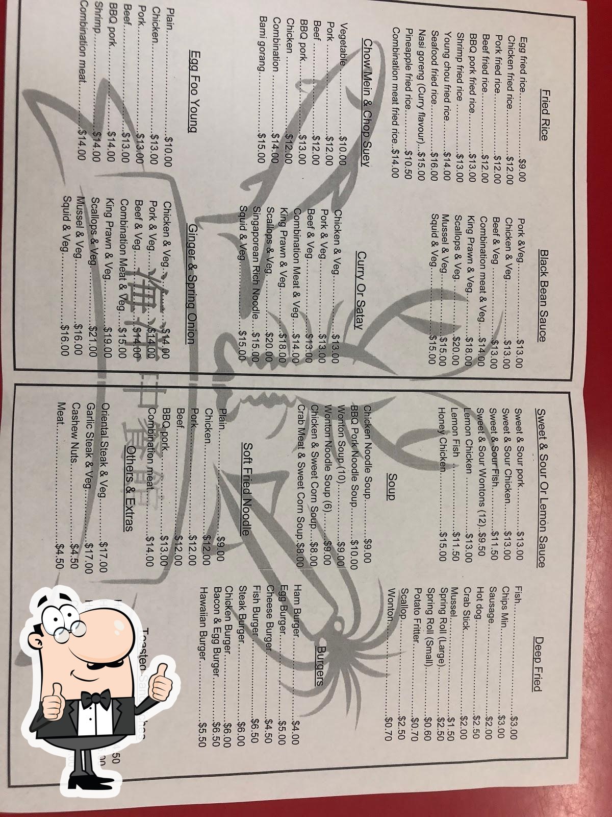 The Ocean Chinese Restaurant in Wellsford - Restaurant menu and reviews