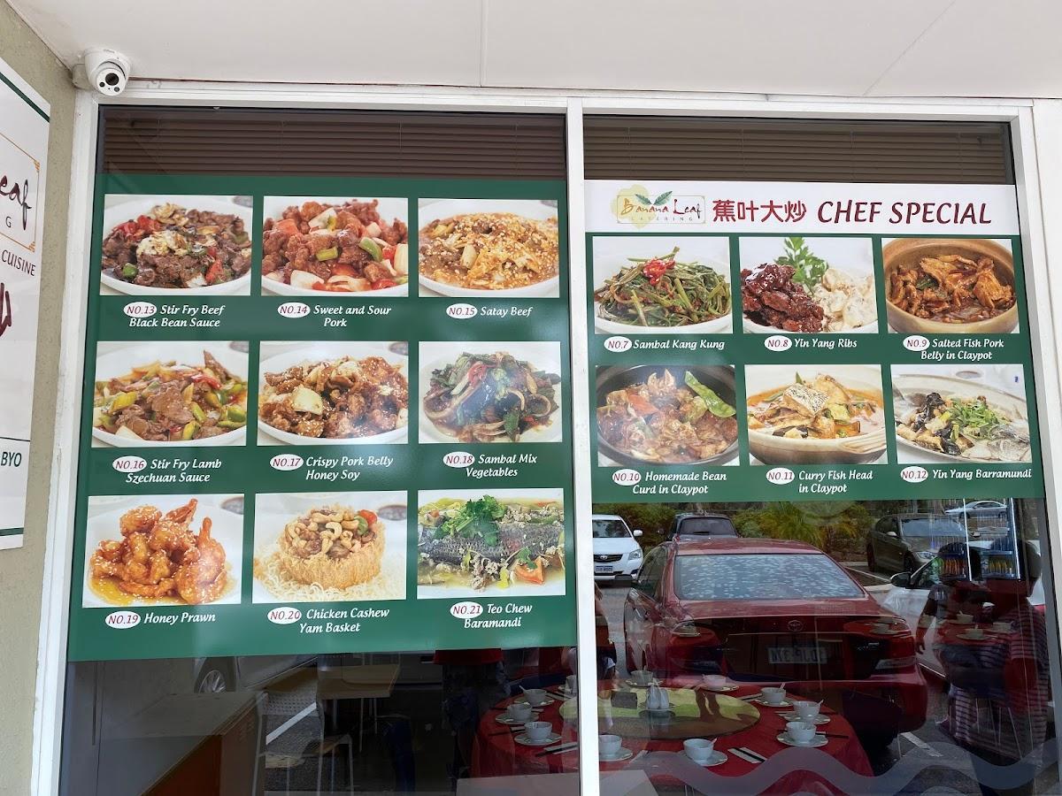 Menu at Banana Leaf Catering restaurant, Koondoola