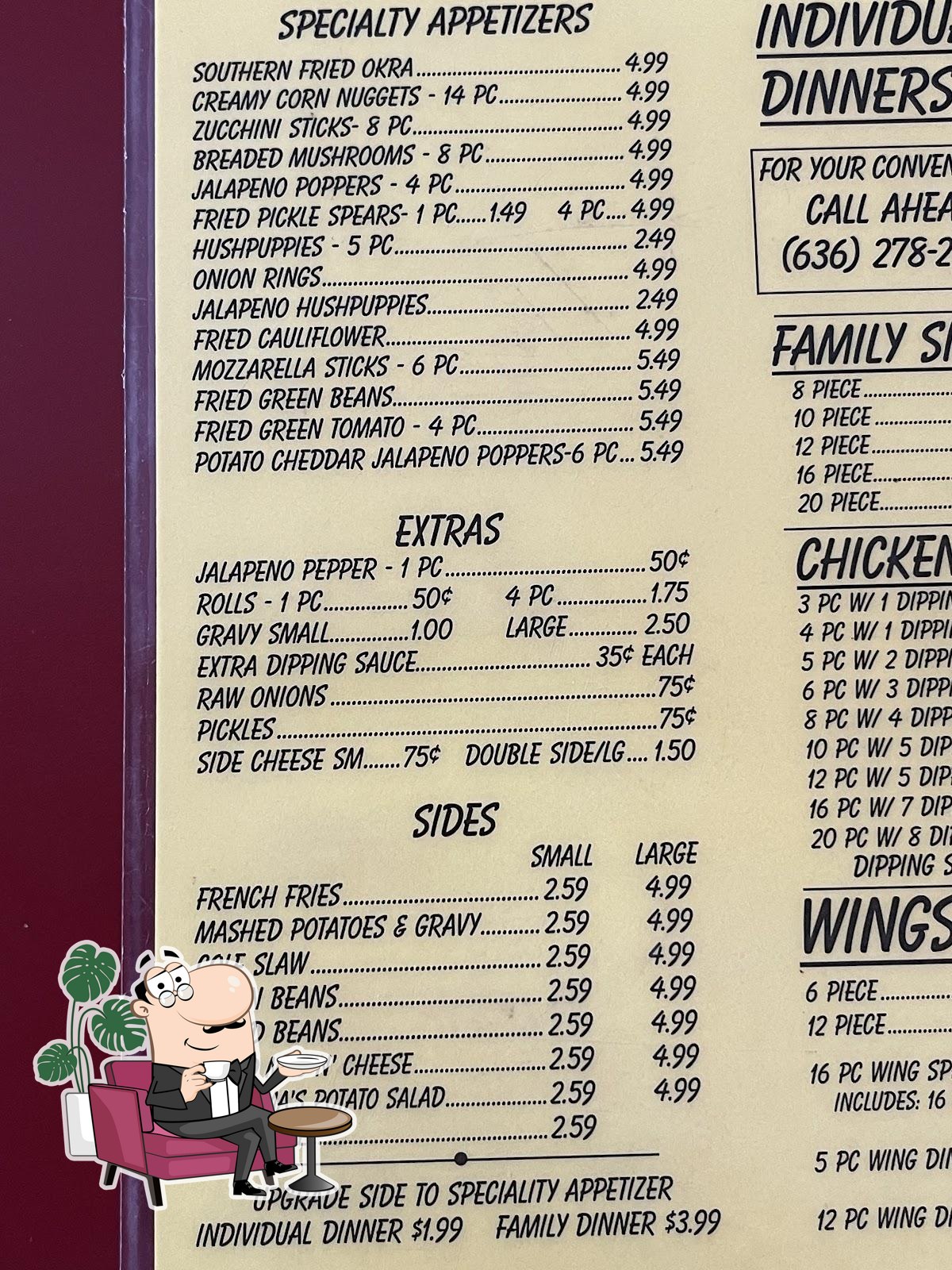 Chicken Coop, Saint Peters - Restaurant menu, prices and reviews
