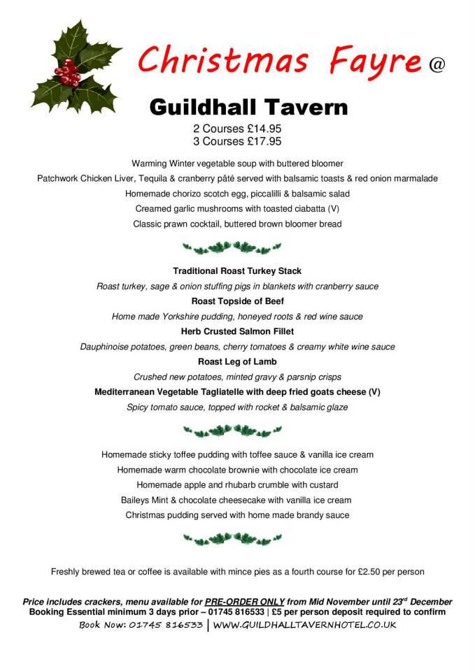 Menu at Guildhall Tavern Denbigh pub & bar, Denbigh